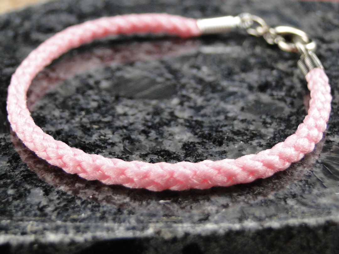 Pink Breast Cancer Awareness Bracelet 7 1/2 Inch Relay for Life - Etsy