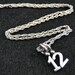 Jersey Number Necklace - Silver Plated Charm on 18 Inch Silver Rope ...