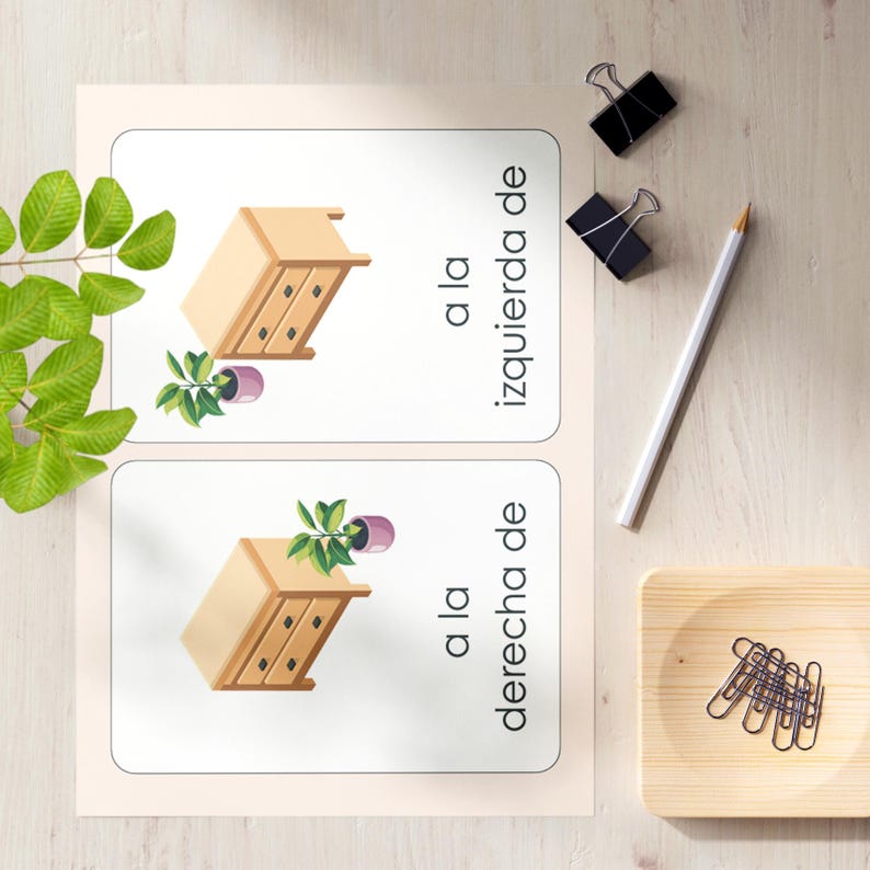 Spanish Prepositions of Place Flashcards | Printable PDF ...