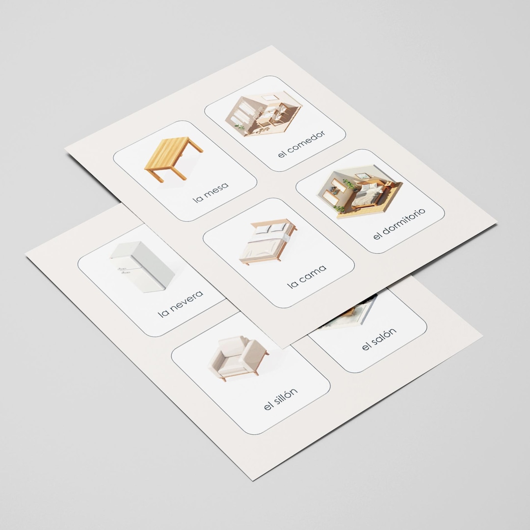 Spanish Household Items & Rooms Vocabulary Flashcards | Casa ...