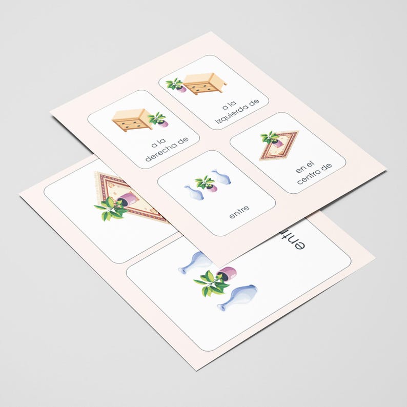 Spanish Prepositions of Place Flashcards | Printable PDF ...