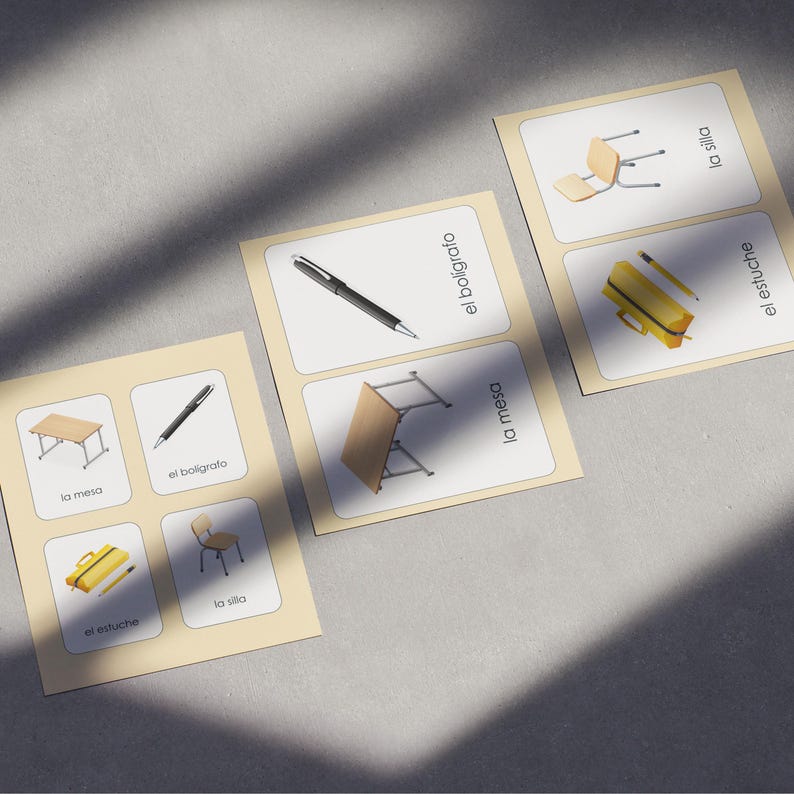 Spanish Classroom Vocabulary Flashcards | Printable PDF | En El Aula ...