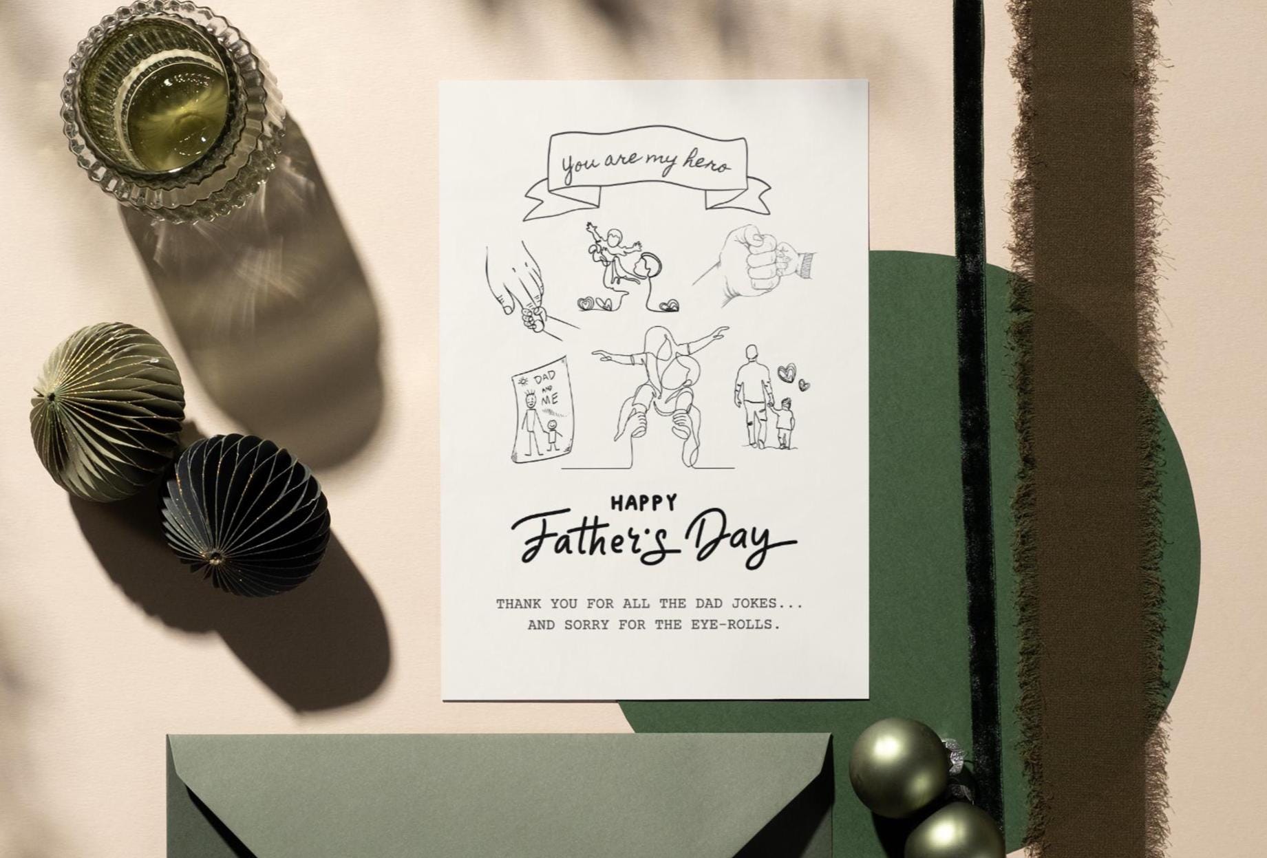 Editable Father’s Day Card Template, Printable Dad Joke Card, Doodle ...