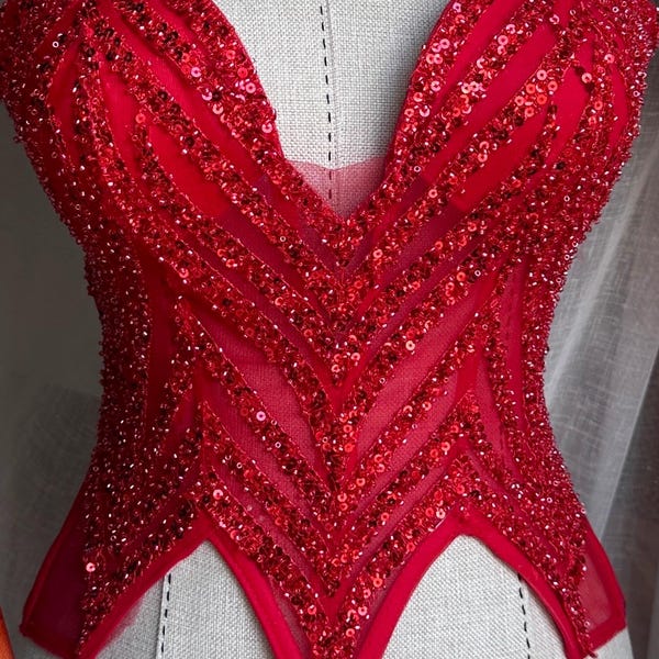 Rhinestone Corset - Etsy