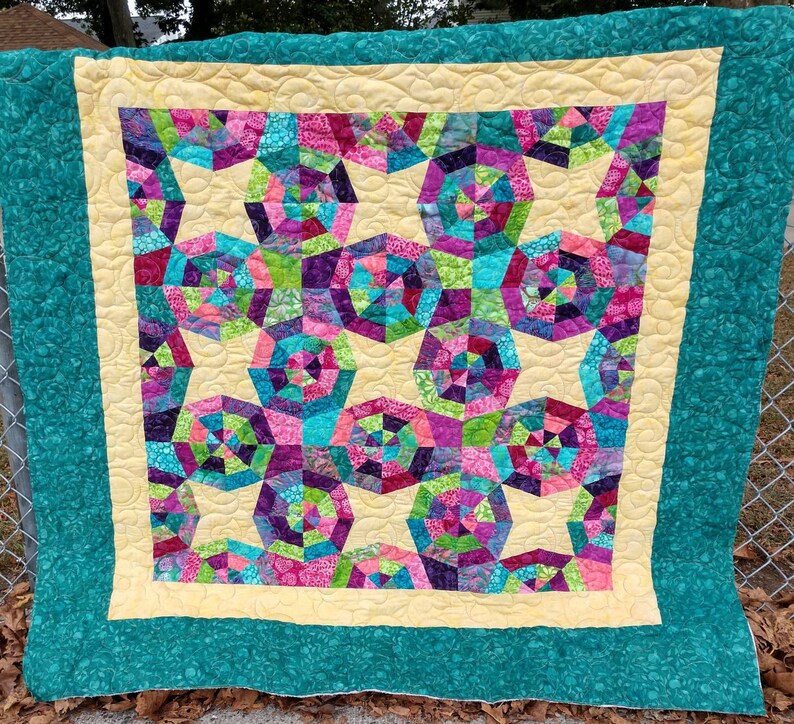 Child's Play Quilt Batik Spider Web Bright Patchwork Quilt Lap Quilt ...