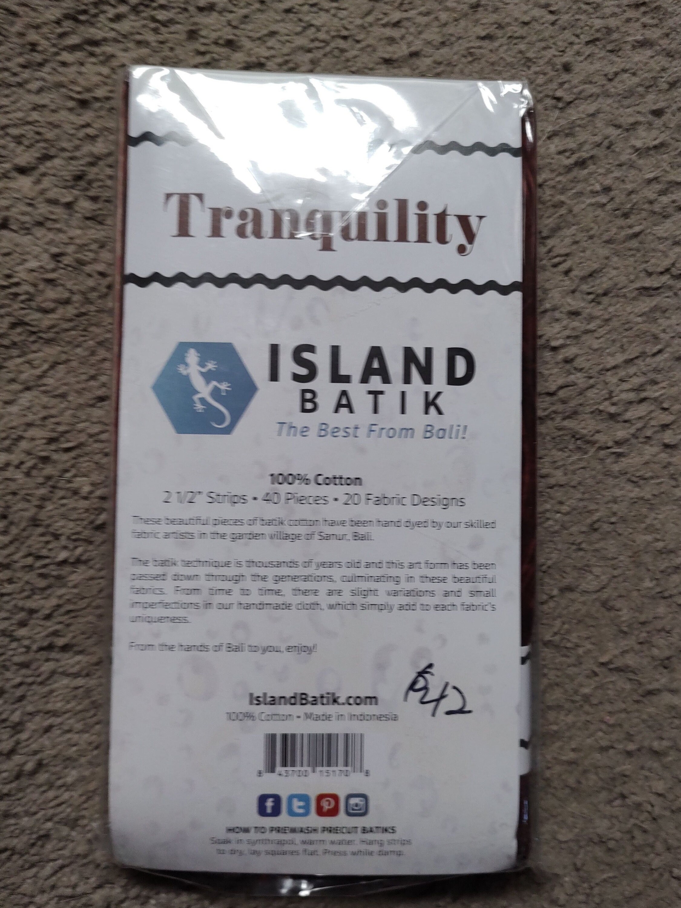 Island Batik Tranquility Strip Pack Jellyroll 2.5 Strips Fabric - Etsy