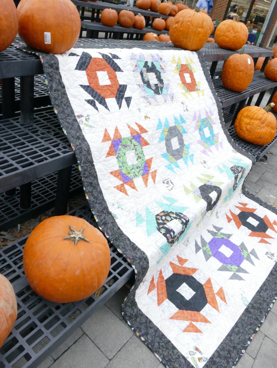 Spellbound Halloween Fall Throw Quilt Patchwork Twin Salem - Etsy