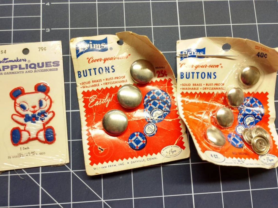 Vintage Buttons to Cover and Patches - Etsy