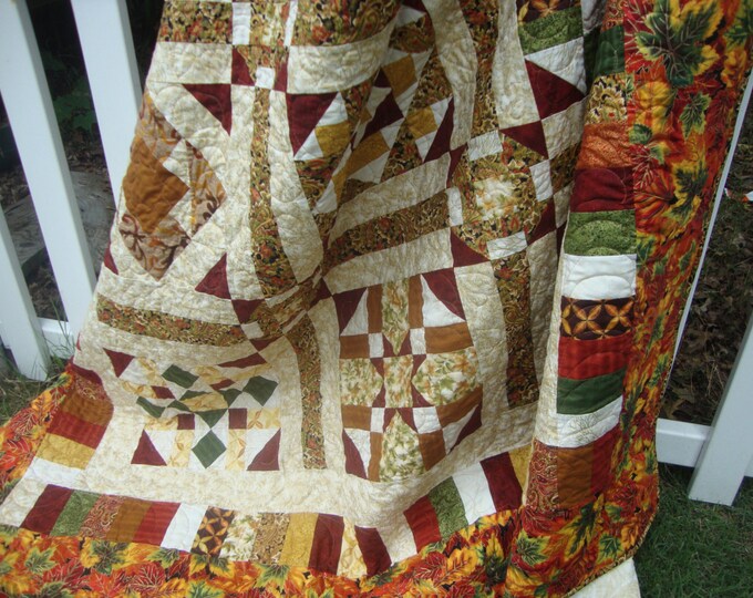 Autumn Leaves Sampler Quilt Full Queen - Etsy