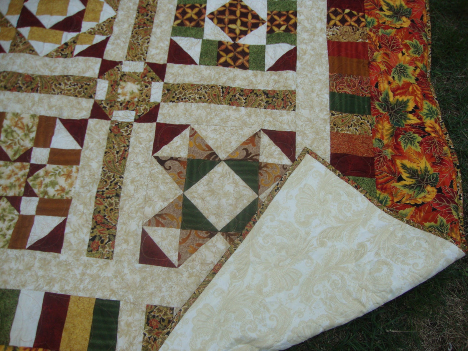 Autumn Leaves Sampler Quilt Full Queen | Etsy