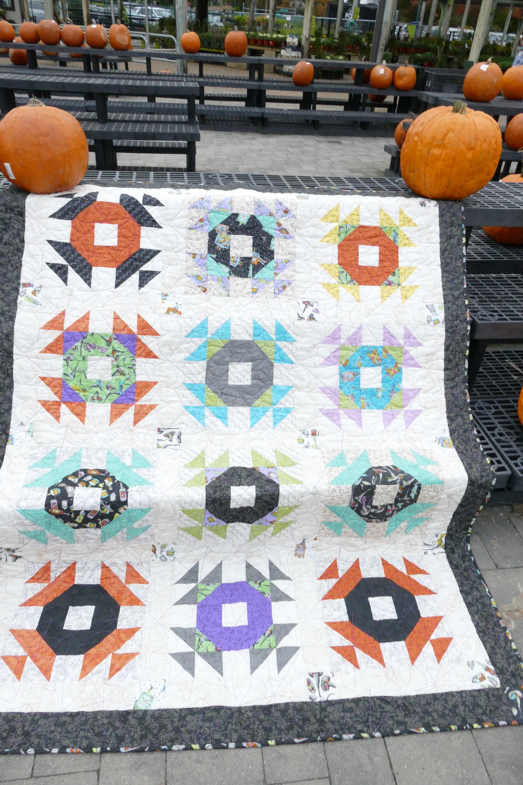 Spellbound Halloween Fall Throw Quilt Patchwork Twin Salem Quilt Show ...