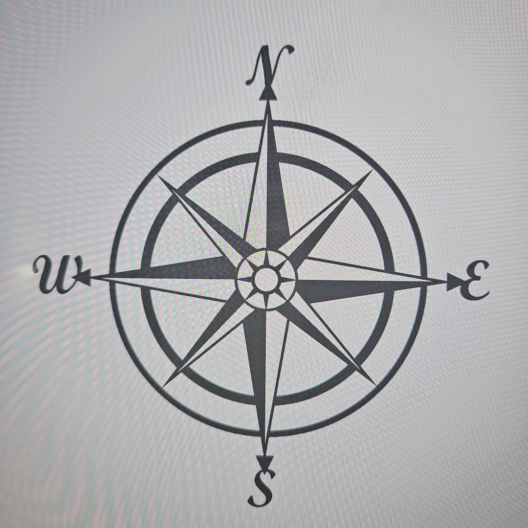 DXF File Compass Rose Windrose Maritime Vector File Instant Download ...