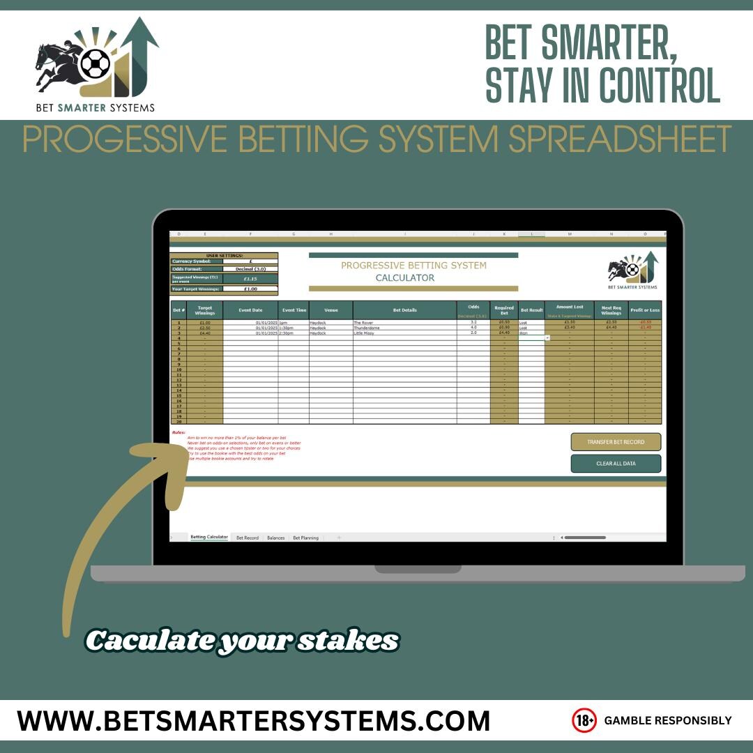 Progressive Betting System – Excel Spreadsheet & Guide for Smarter ...