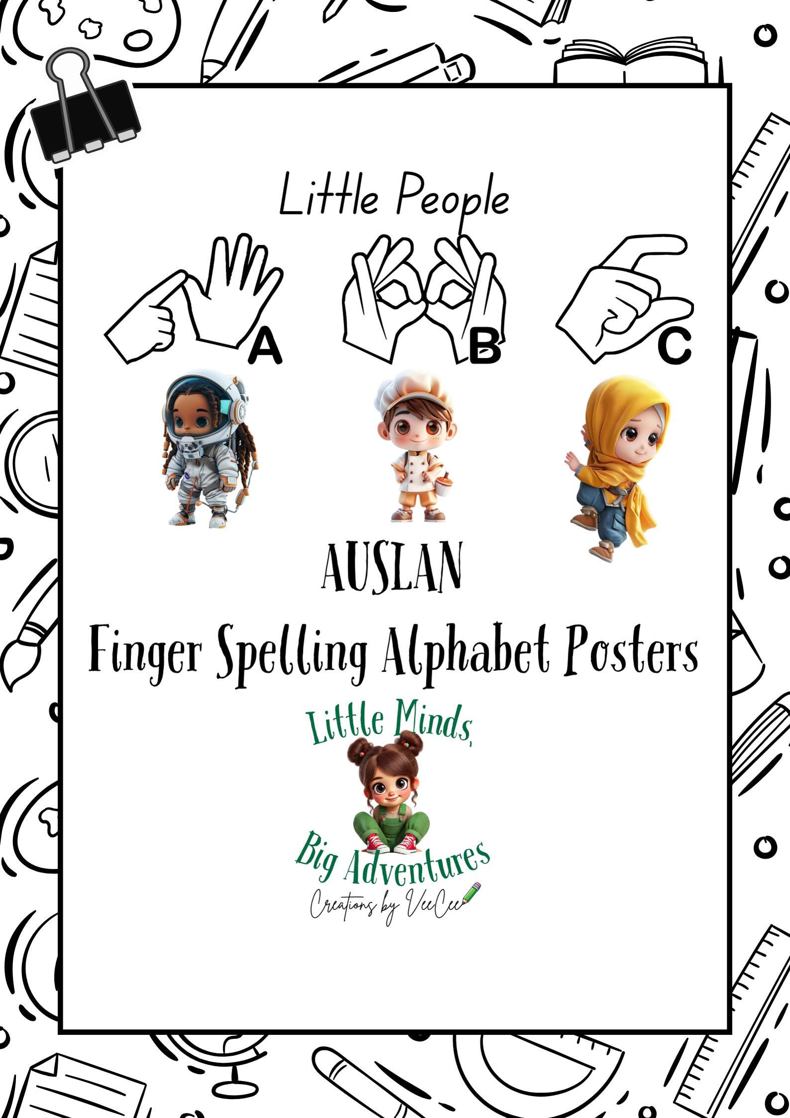 Auslan Alphabet Poster: Fingerspelling, Inclusive Classroom - Etsy