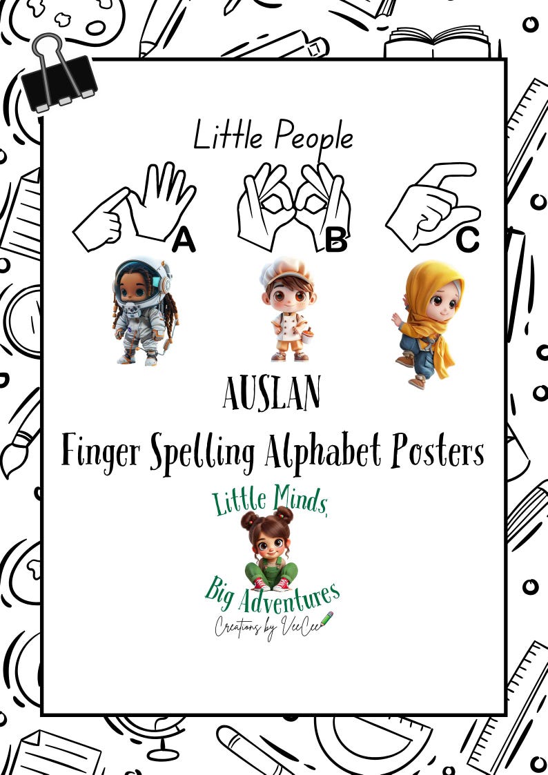 Auslan Alphabet Poster: Fingerspelling, Inclusive Classroom - Etsy