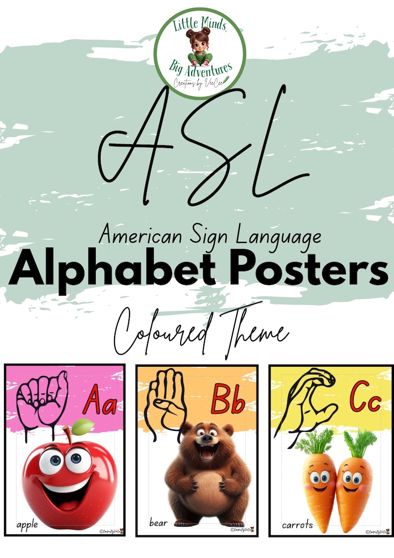 ASL Alphabet Poster | Fingerspelling | Inclusive Classroom Décor ...