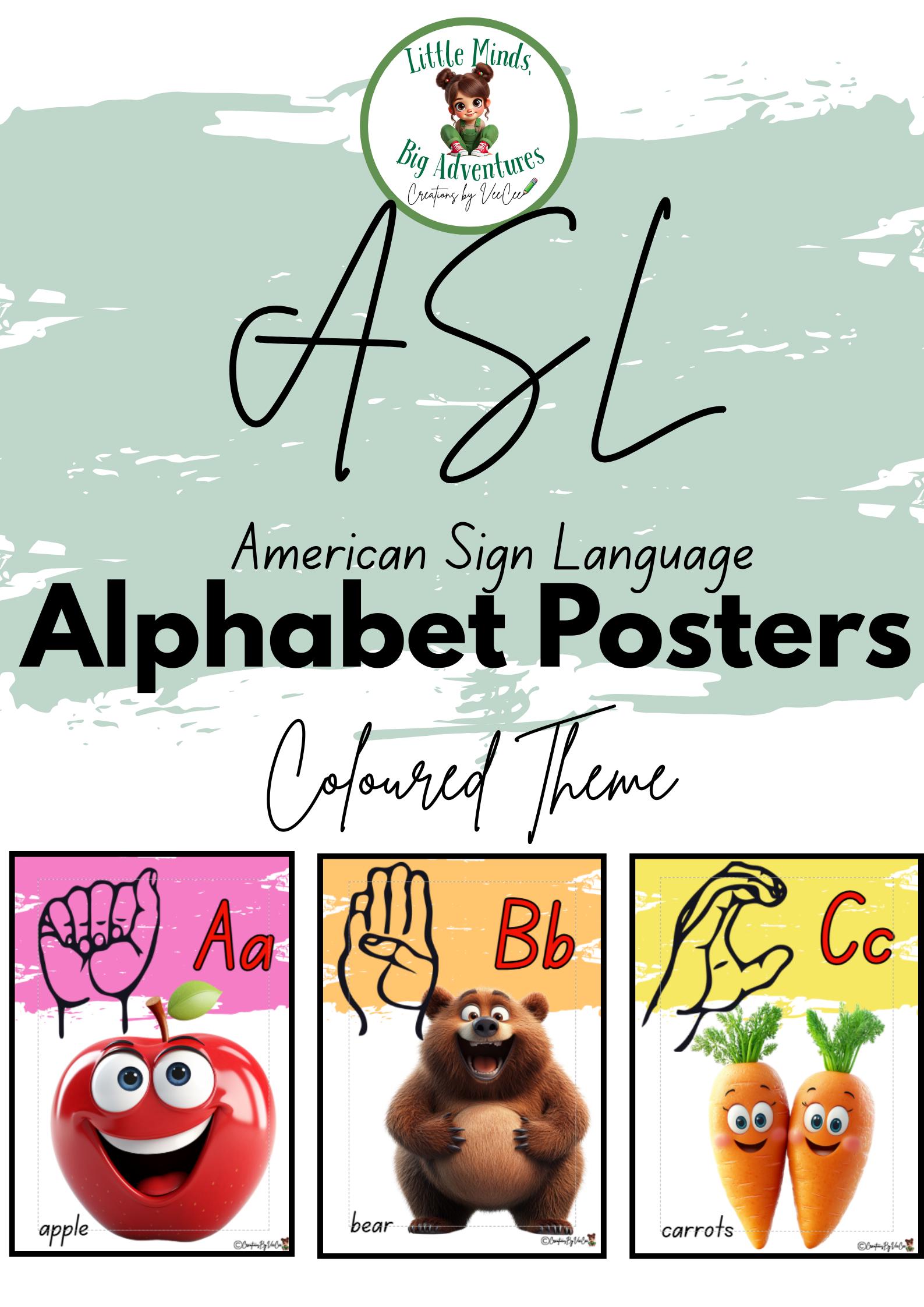 ASL Alphabet Poster | Fingerspelling | Inclusive Classroom Décor ...