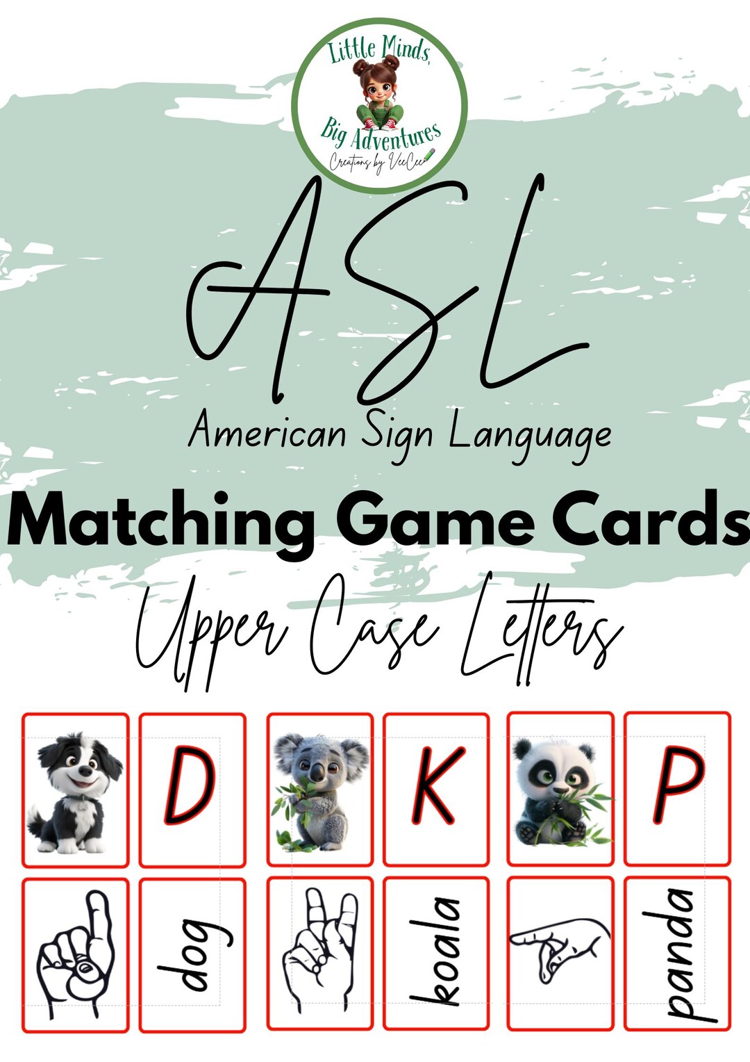 ASL Alphabet Matching Cards: Letters, Sounds & Signs - Etsy