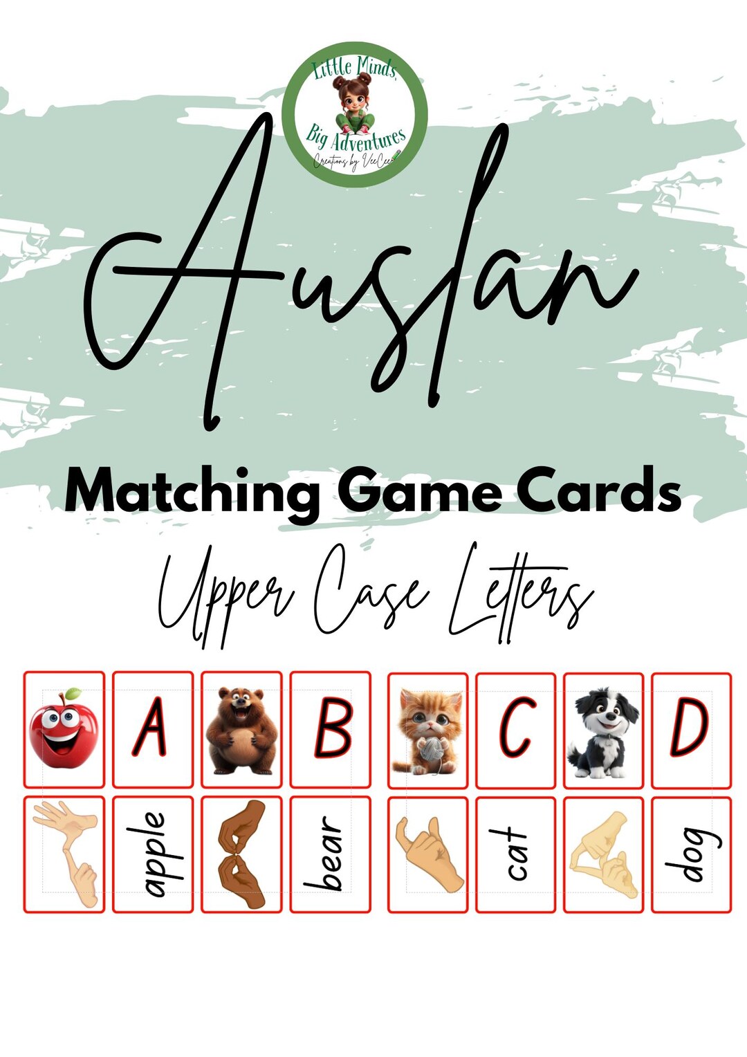 Auslan Alphabet Matching Cards: Letters, Sounds & Signs - Etsy Australia