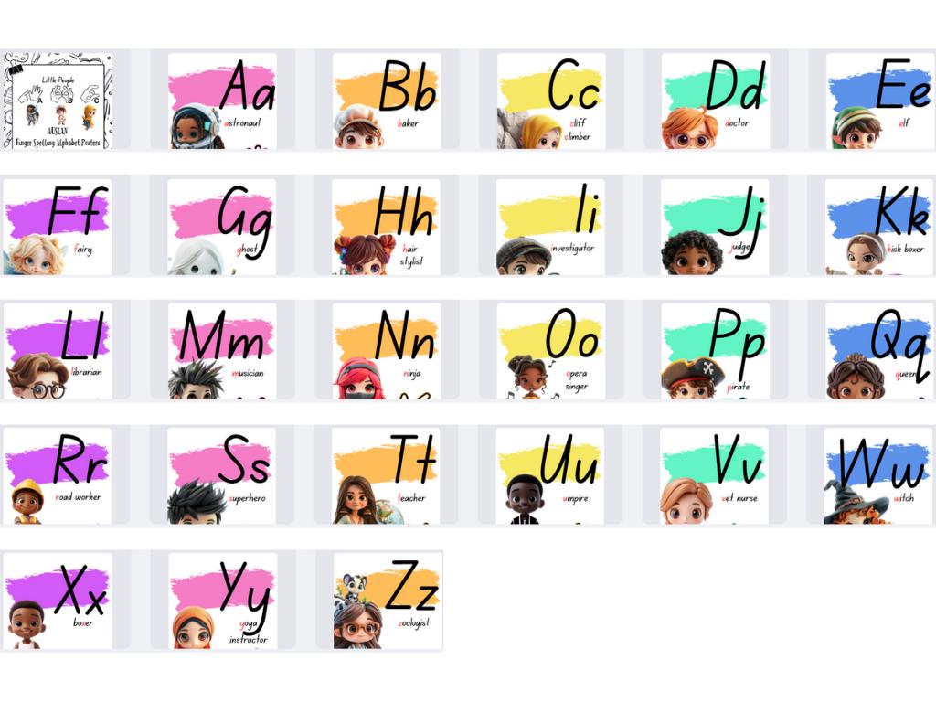 Auslan Alphabet Poster | Fingerspelling | Inclusive Classroom | Bright ...