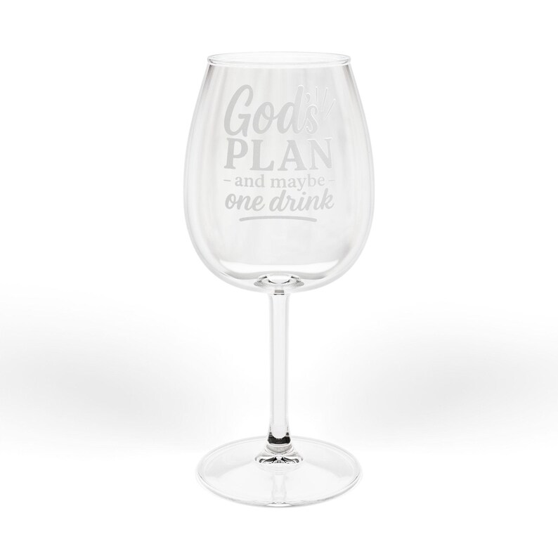 God’s Plan Wine Glass – Christian Funny Wine Cup 12oz, Religious Gift ...