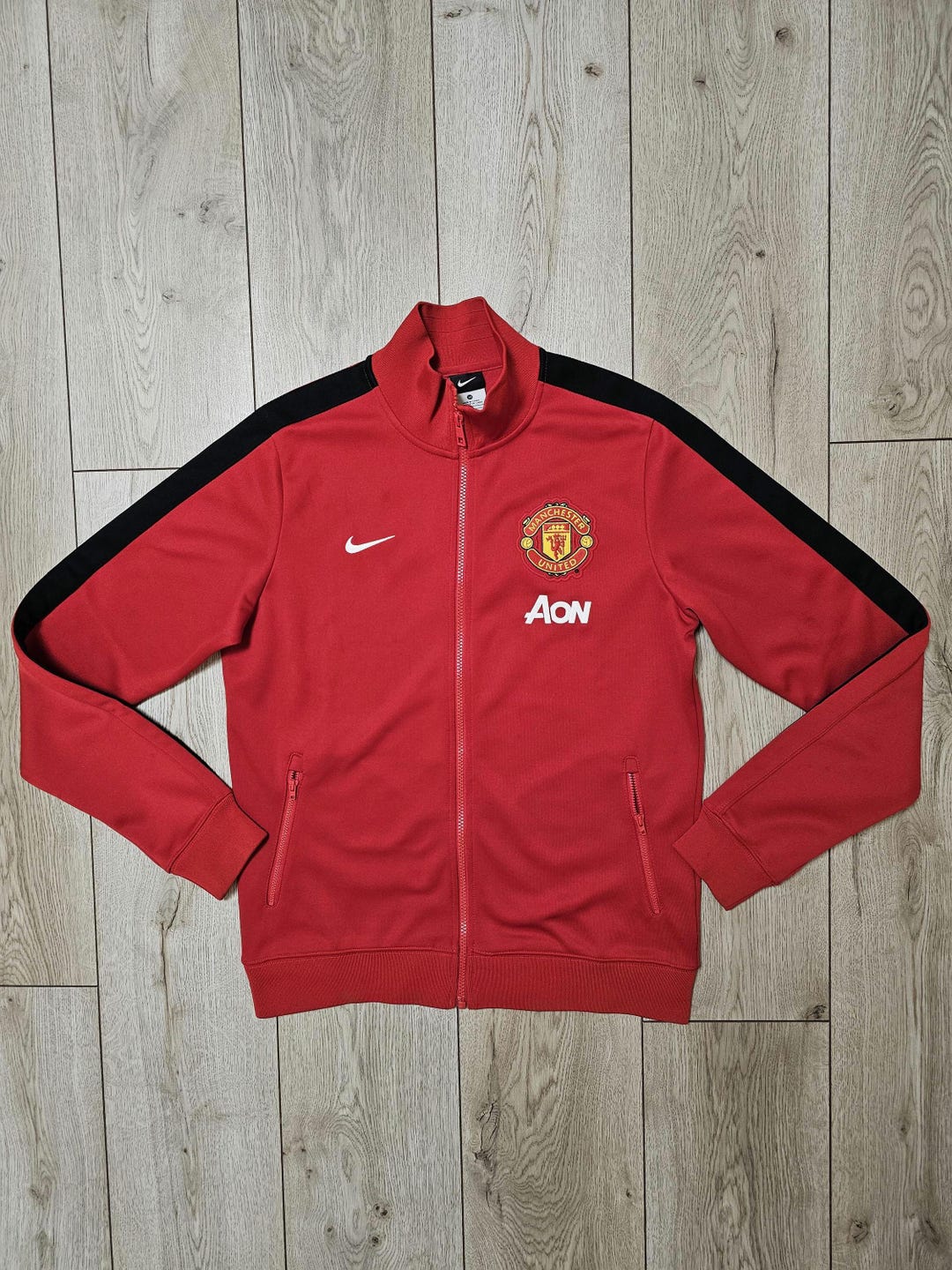 Manchester United Vintage Training Football Jacket England Soccer ...