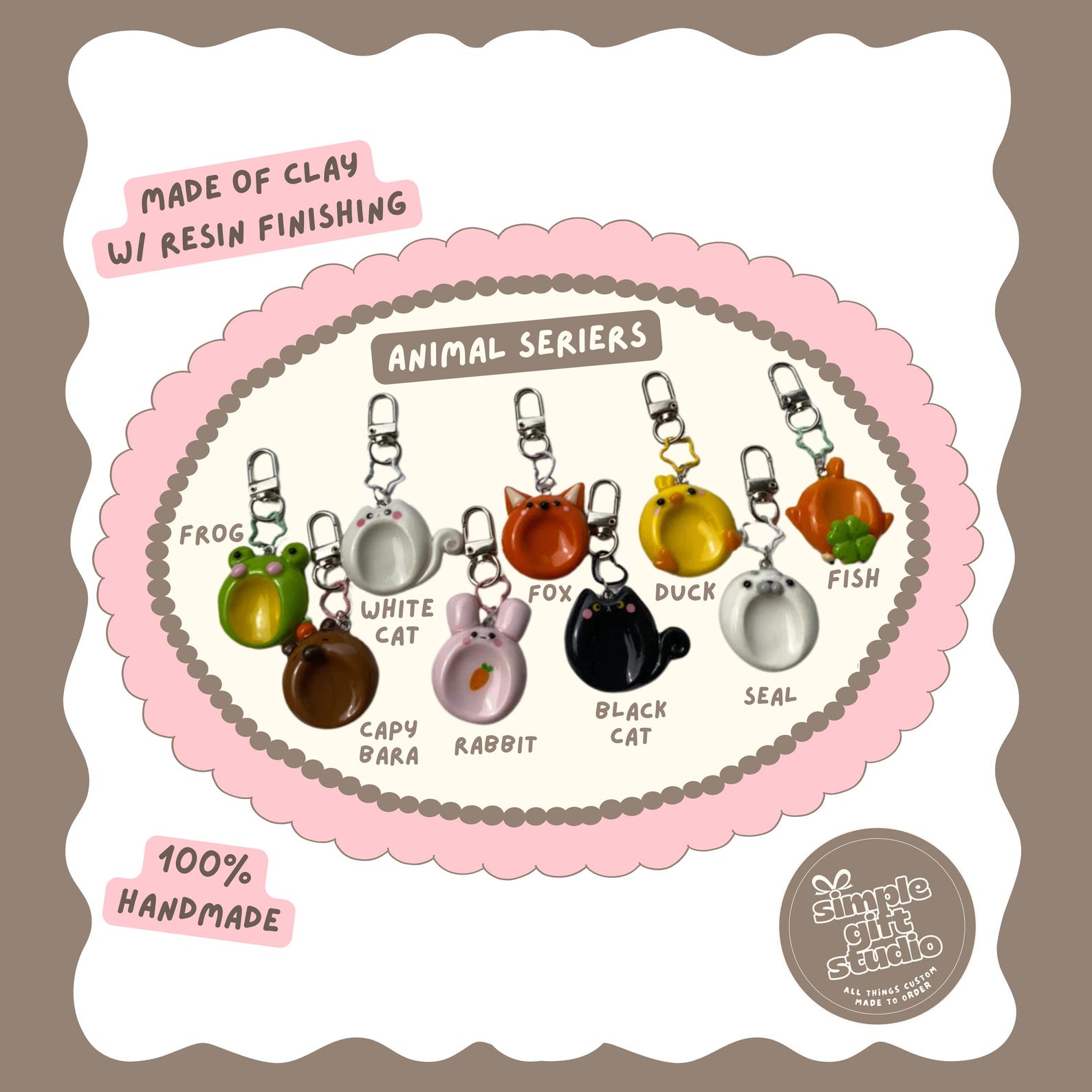 Handmade Worry Stone Clay Keychain - Kawaii Keychain | Ghibli Totoro ...