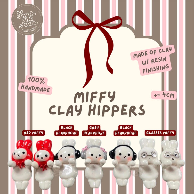 Miffy Clay Polymer Charm - Etsy