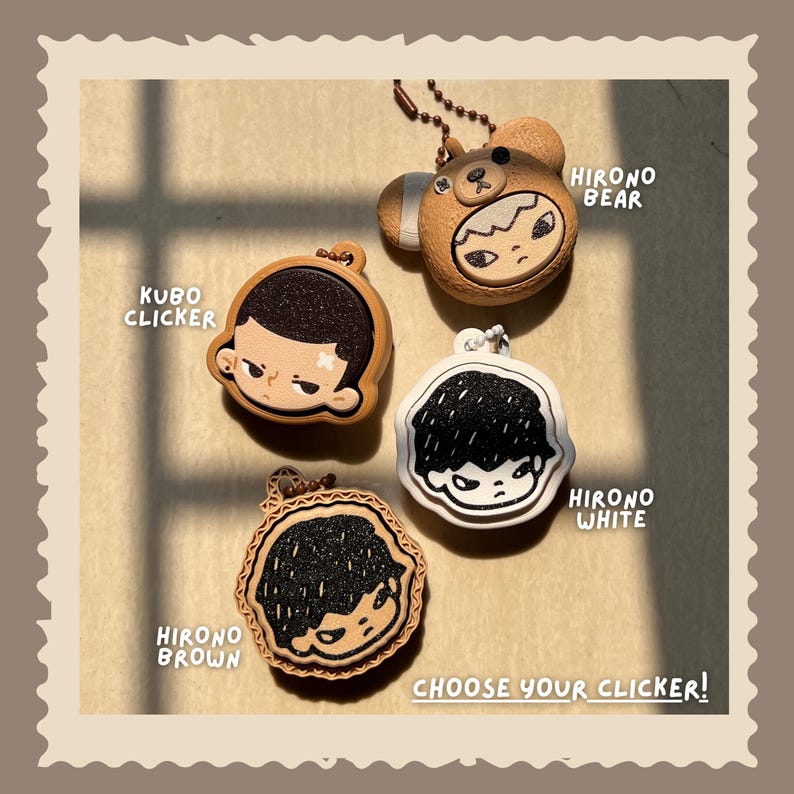Fidget Clicker Toy - Inspired Hirono Popmart Kubo Popmart - Clicking ...