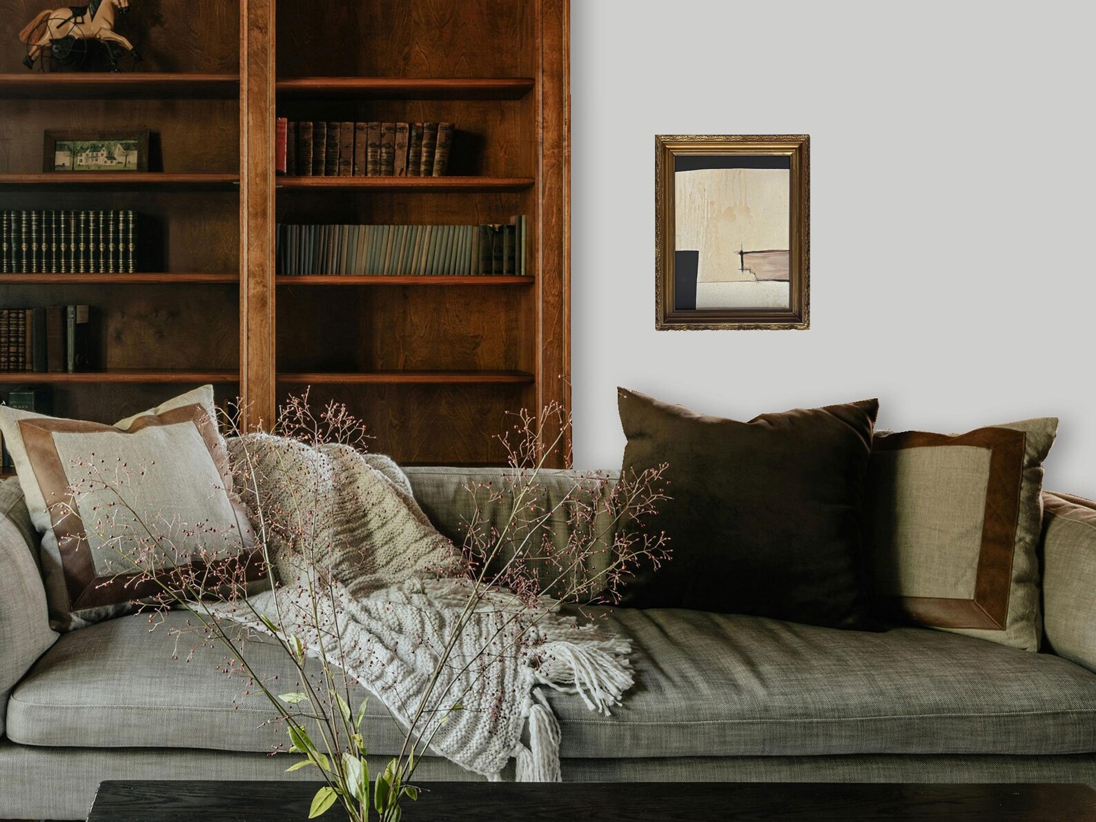 Transitional Art Vintage Abstract Painting Original Abstract Wall Art ...