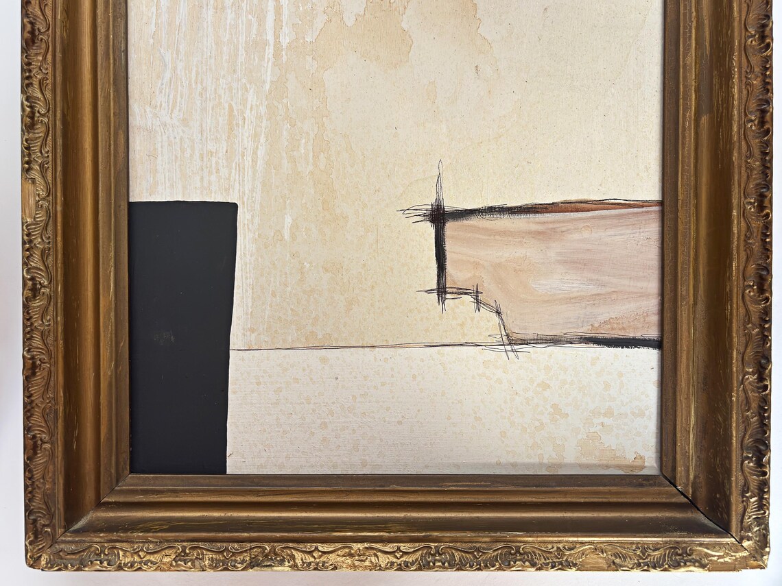 Transitional Art Vintage Abstract Painting Original Abstract Wall Art ...