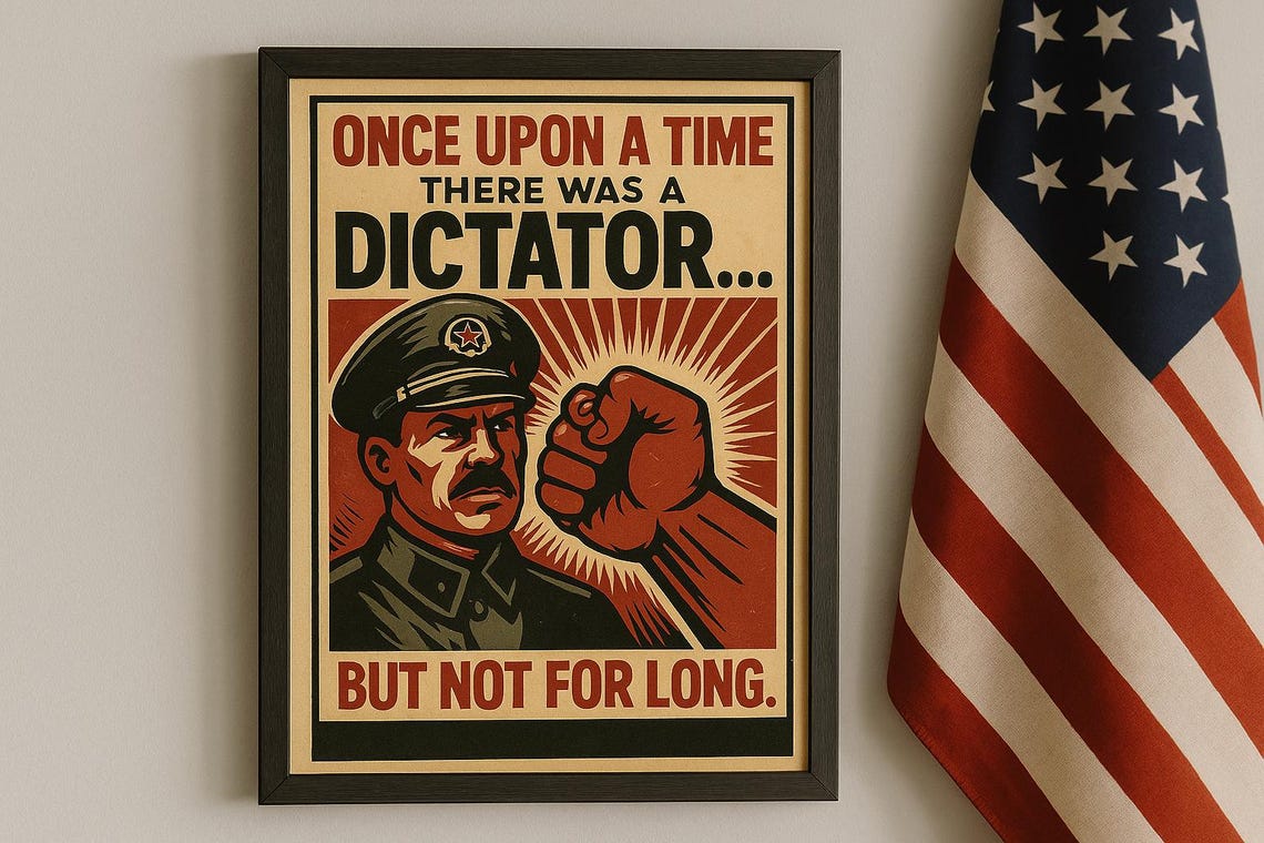 Anti-dictator Vintage Poster Printable – Political Gift Card, Wall Art ...