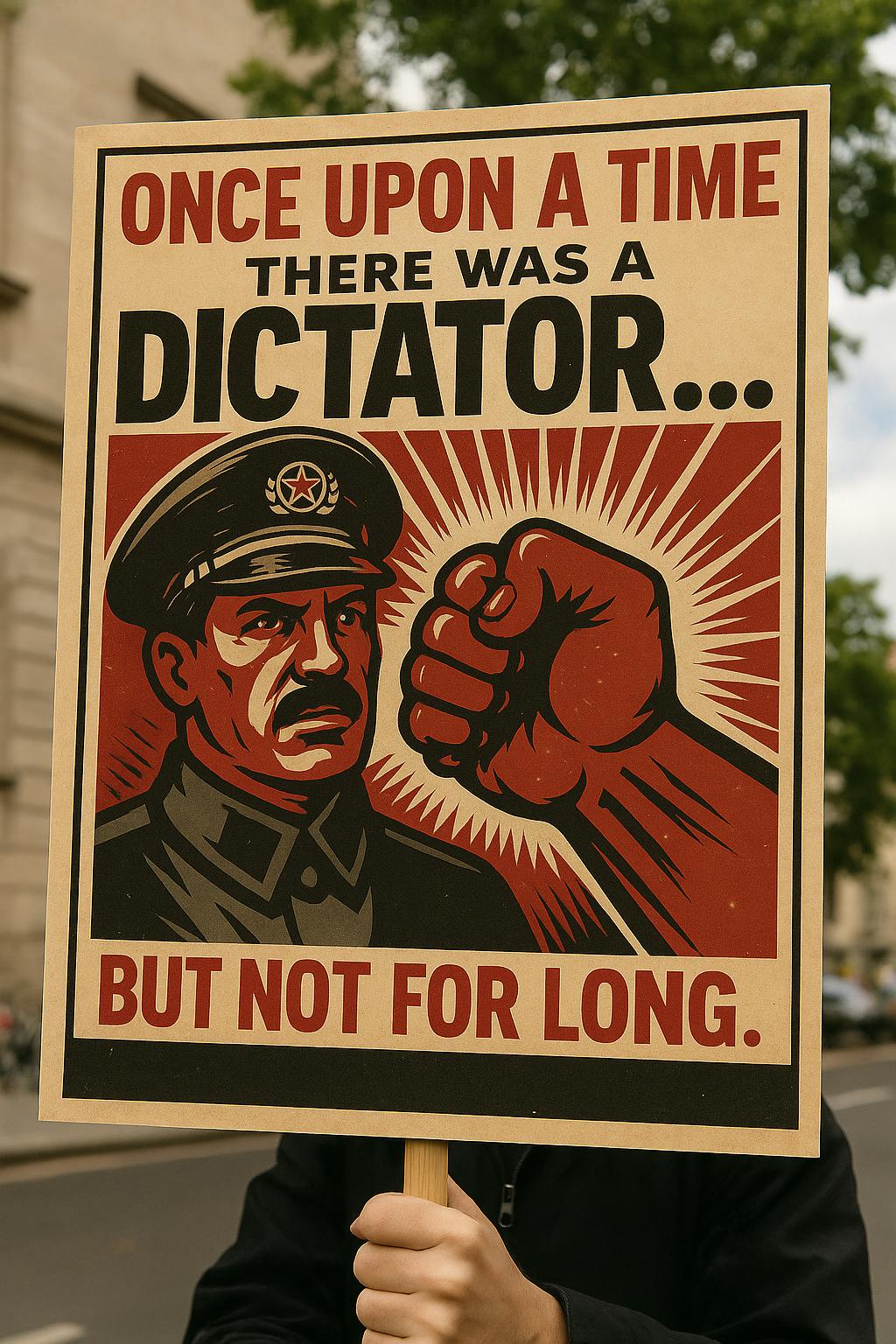Anti-dictator Vintage Poster Printable – Political Gift Card, Wall Art ...