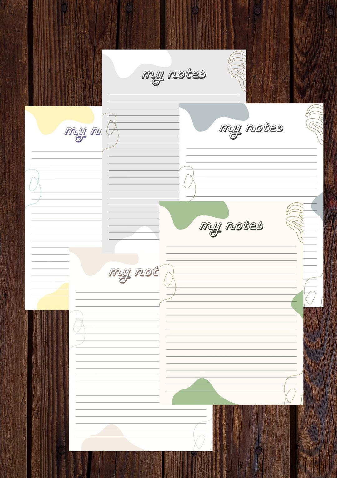 Letter With Notes, Template of Notes in a Ruler, Notes for Writing ...