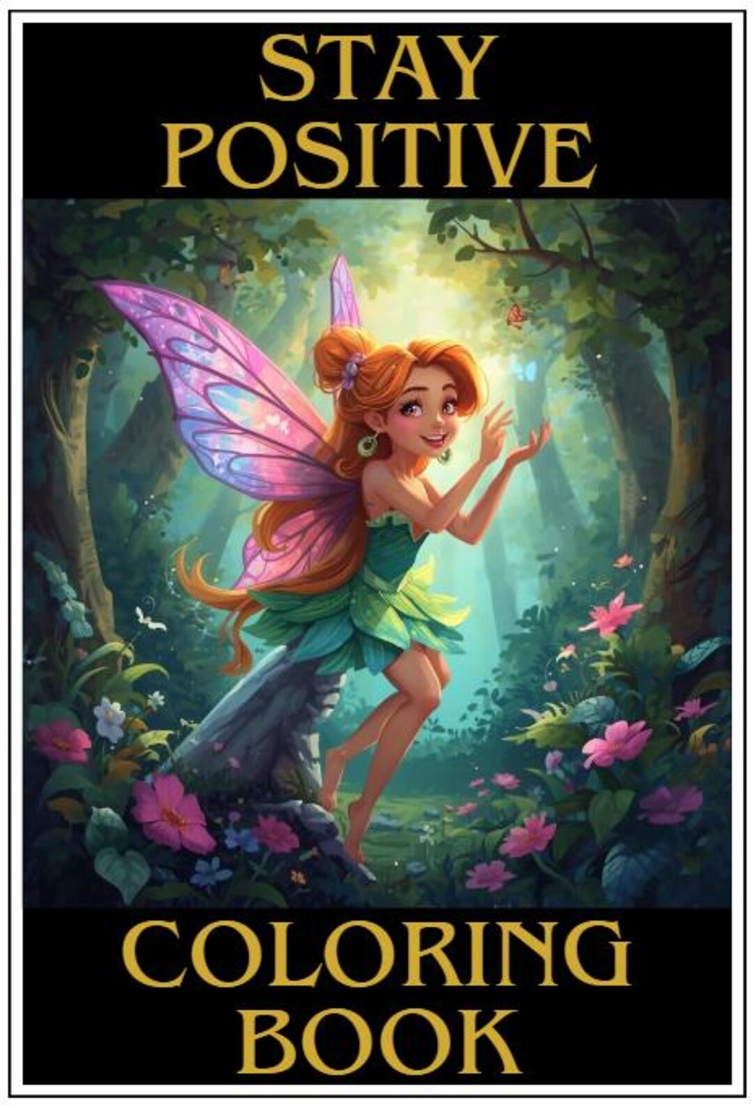 16 Page Positivity Fairy Coloring Book - Etsy