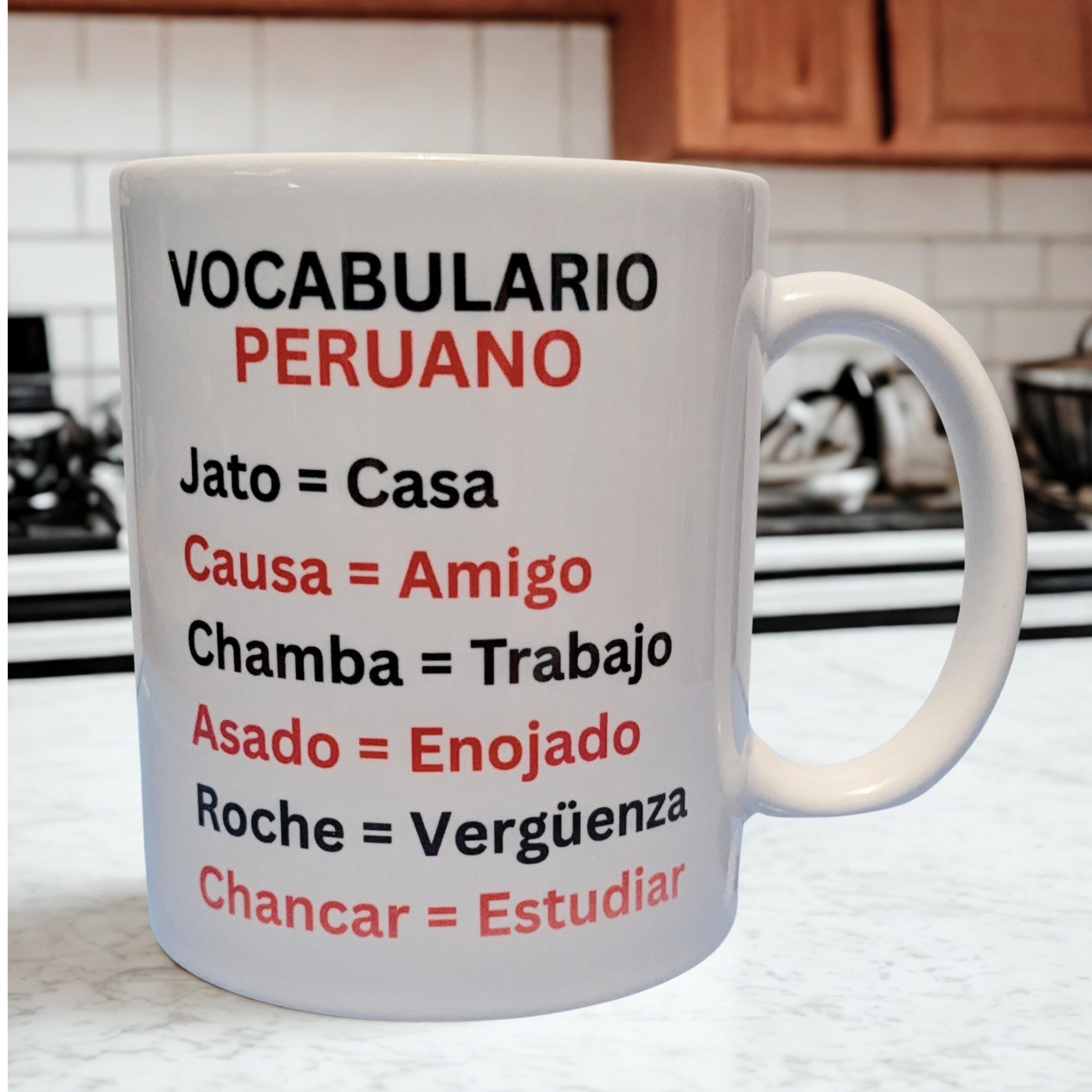 Peru, Peruvian Vocabulary, Custom Mug, Coffee Mug With Name ...