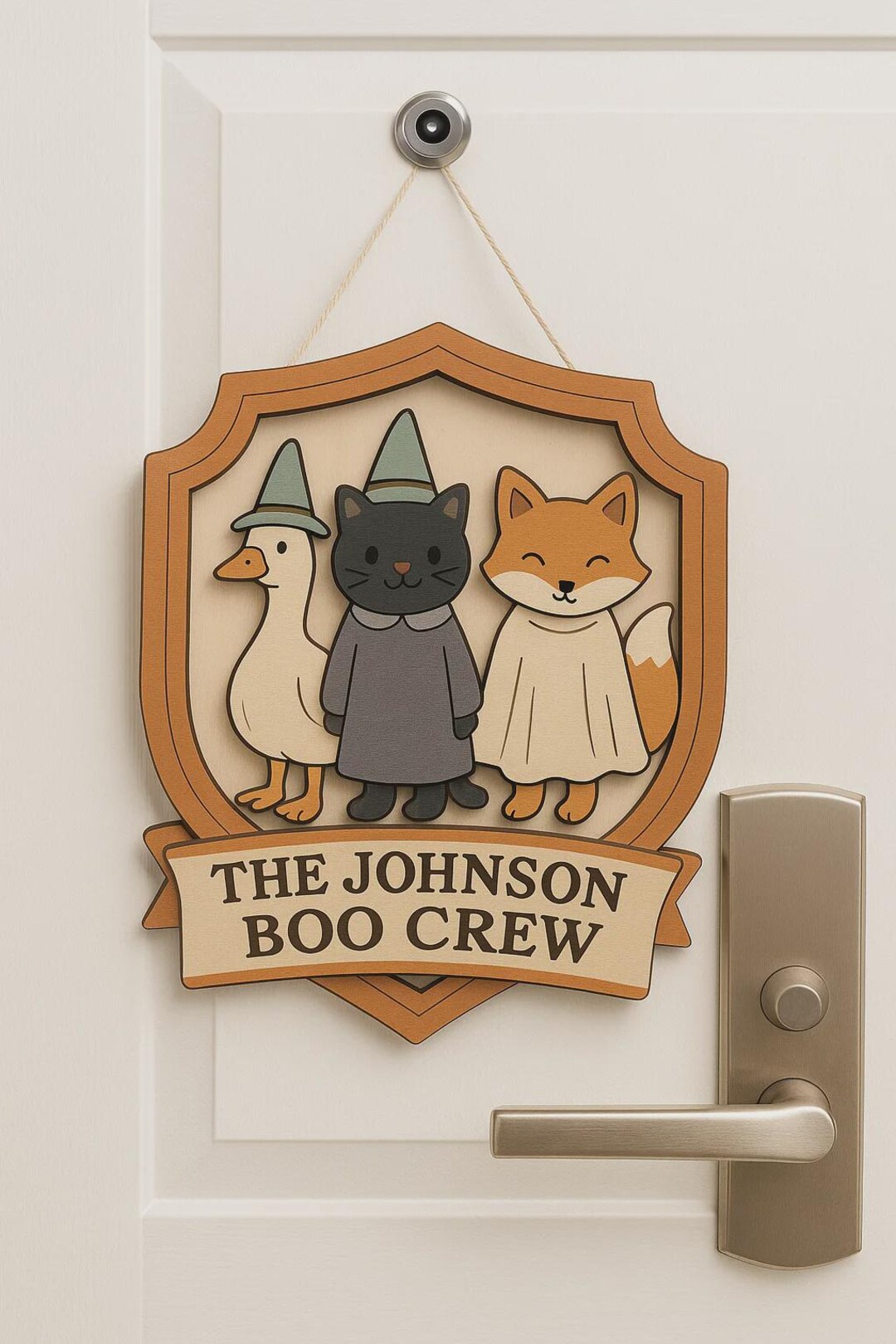 Custom Boo Crew Halloween Sign: Layered Wood, Personalized Family Name ...