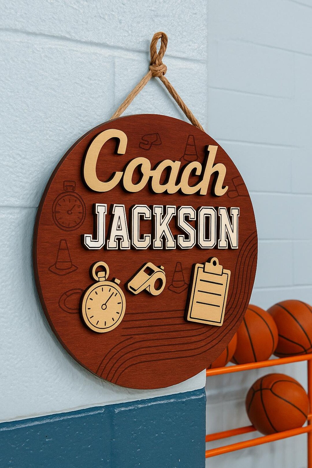Personalized PE Coach Wooden Sign: Custom Gym Decor - Etsy