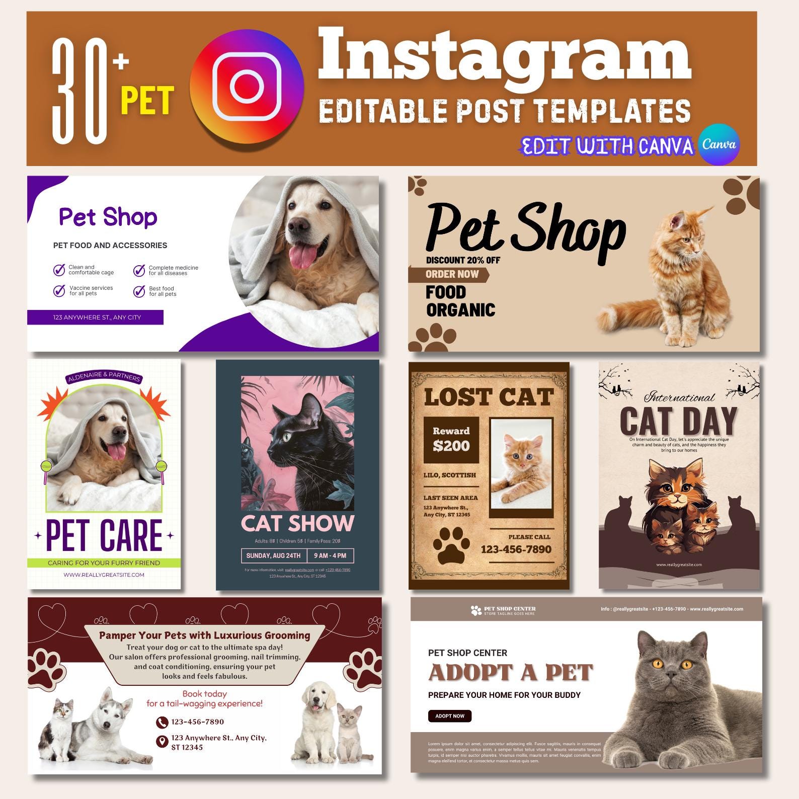 Digital Instagram Editable Banners for Pinned Profile Photos - Etsy