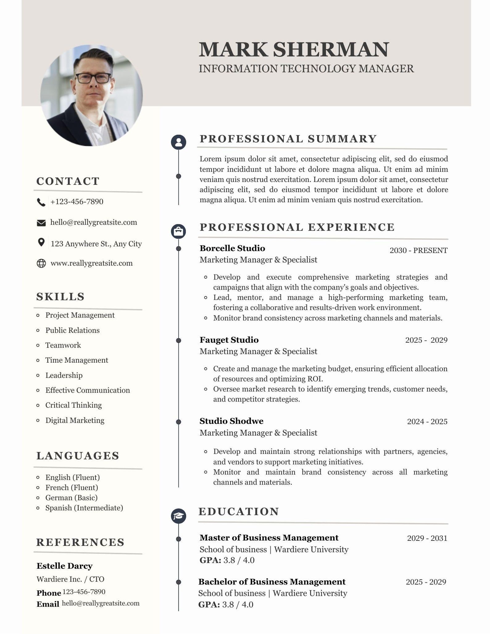 Canva Resume - the Graphite Classic - Modern Design Forward Resume ...