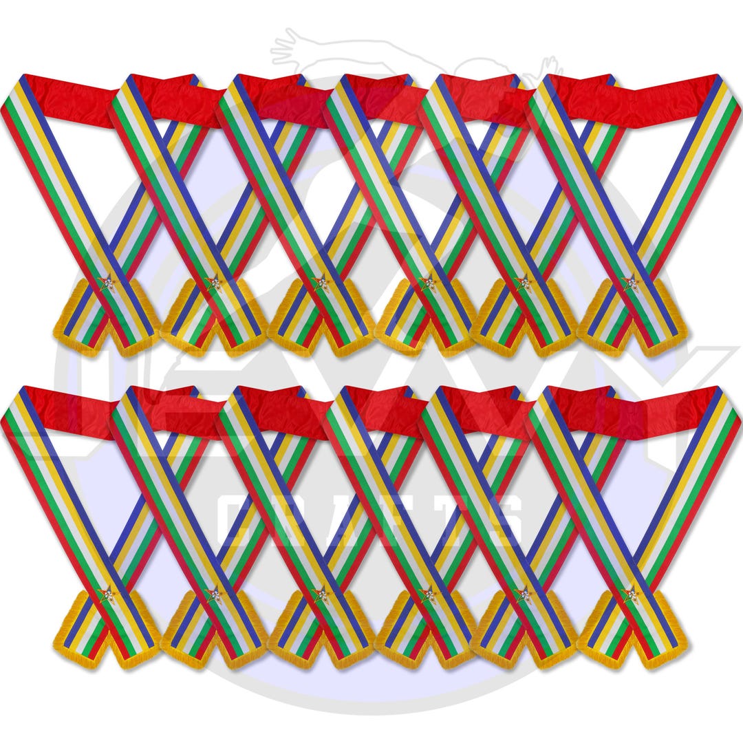 OES Sashes Set of 12: Embroidered Order of the Eastern Star Regalia - Etsy
