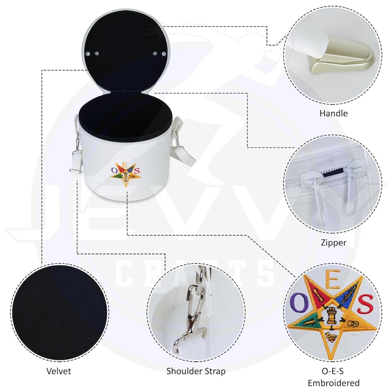 Masonic OES White Fez Case: Order of the Eastern Star Cap Holder - Etsy