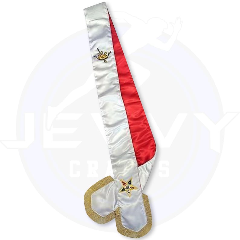 Masonic OES Officer Sash Set of 5 : Embroidered Eastern Star Regalia ...