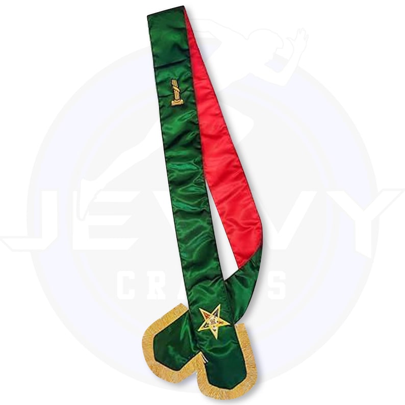 Masonic OES Officer Sash Set of 5 : Embroidered Eastern Star Regalia ...