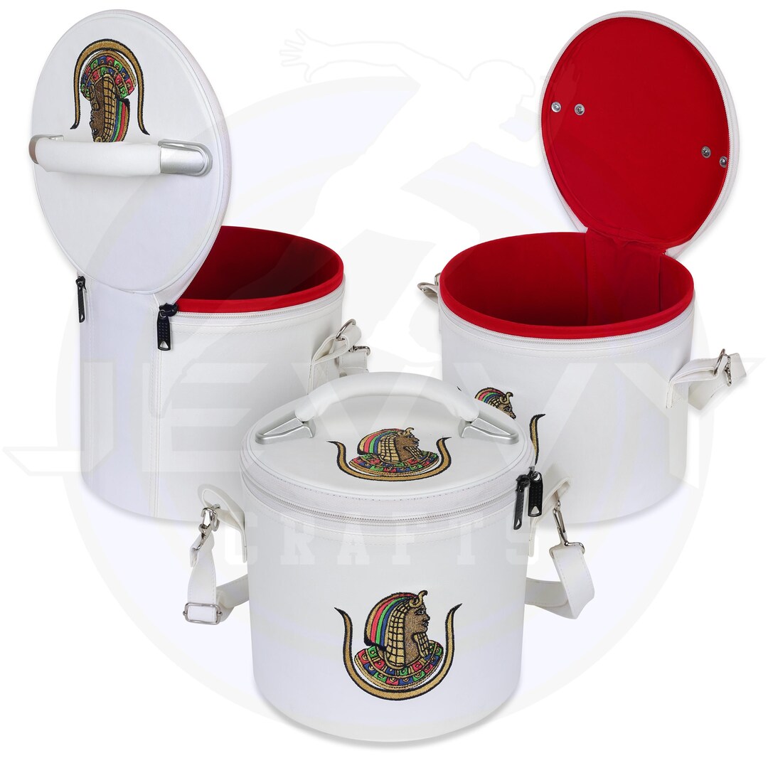 Masonic Daughters of ISIS White Fez Case – DOI Hat & Cape Storage Box ...