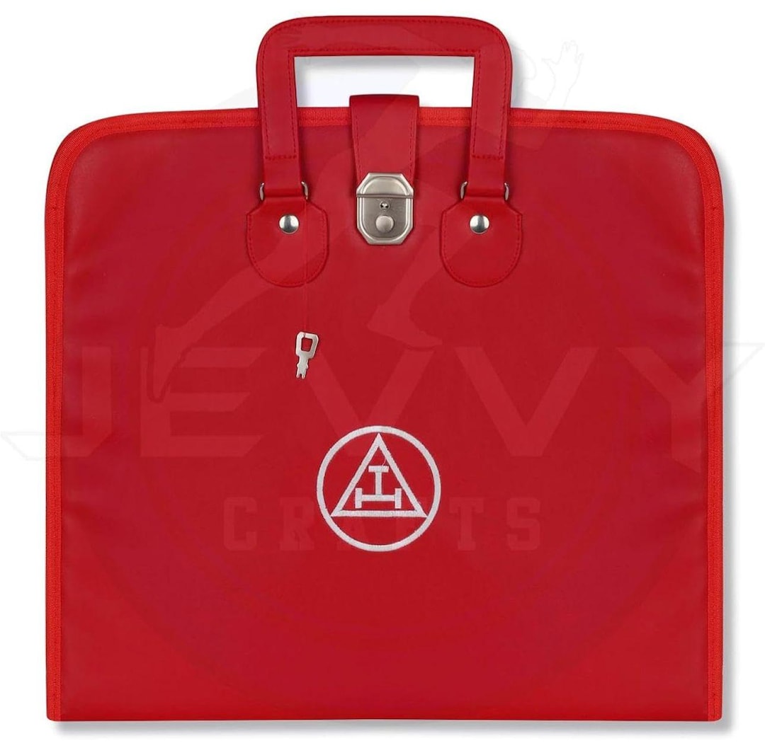 Masonic Royal Arch Apron Set: Red Soft Case for Freemasons Ideal Gift ...