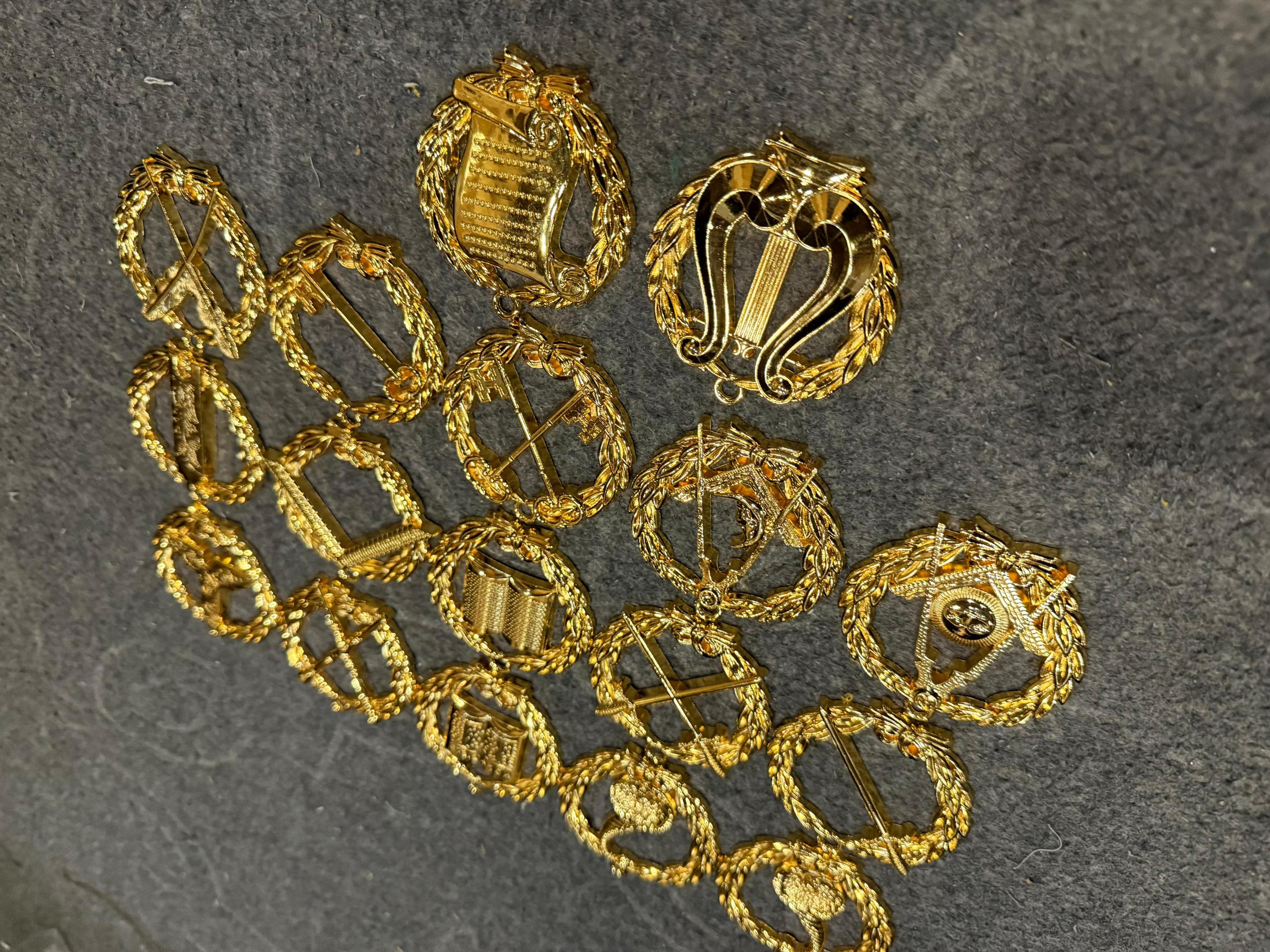 Gold-plated Masonic Officer Jewels Set: Blue Lodge Regalia - Etsy