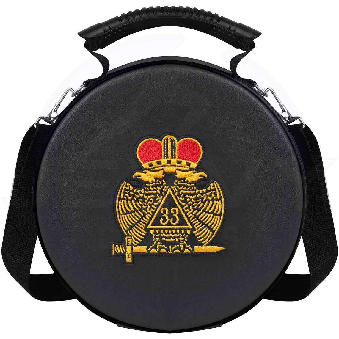 Masonic 33rd Degree Scottish Rite Crown Cap Case–foldable Black Hat ...