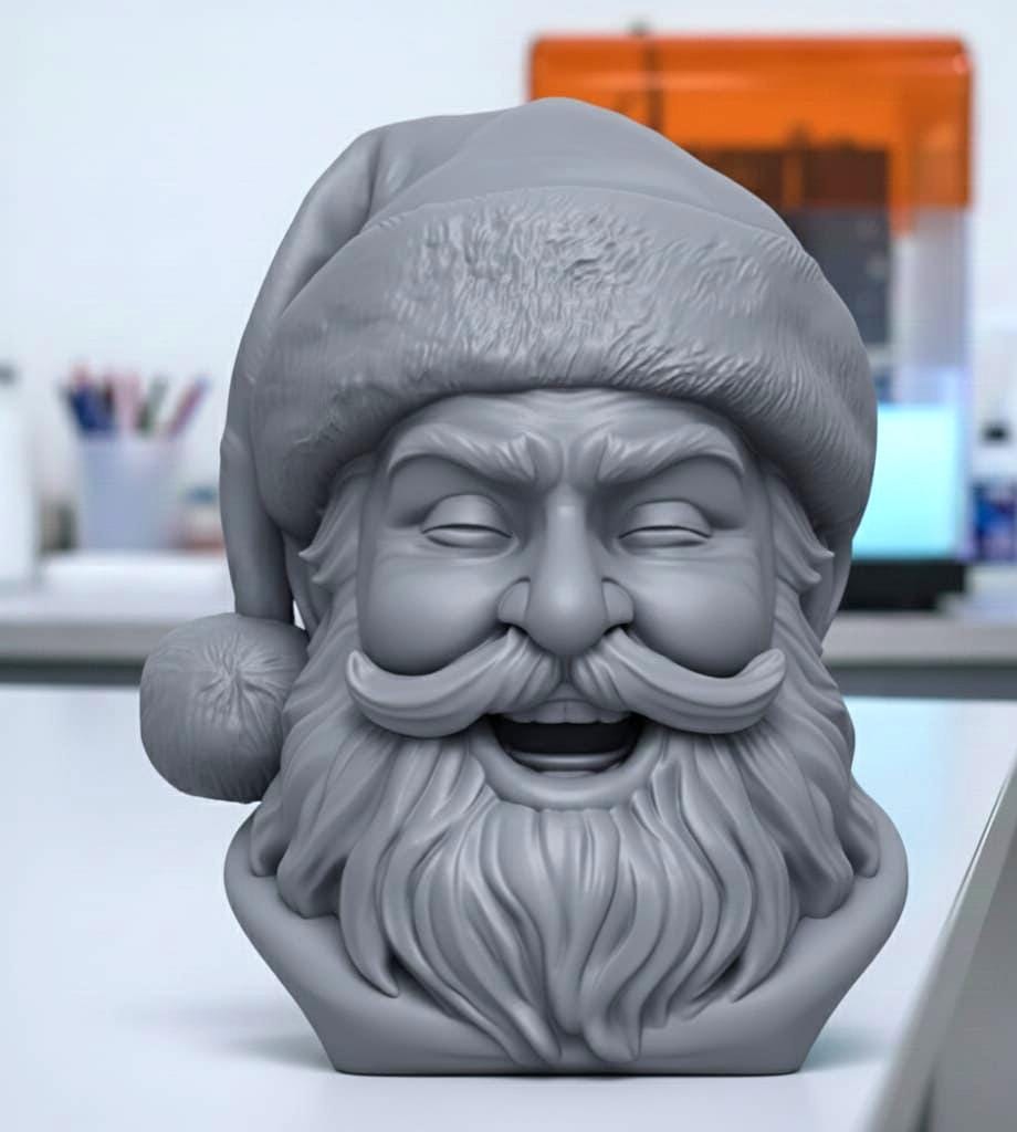 Santa Claus Face | Christmas 3D Model - Etsy