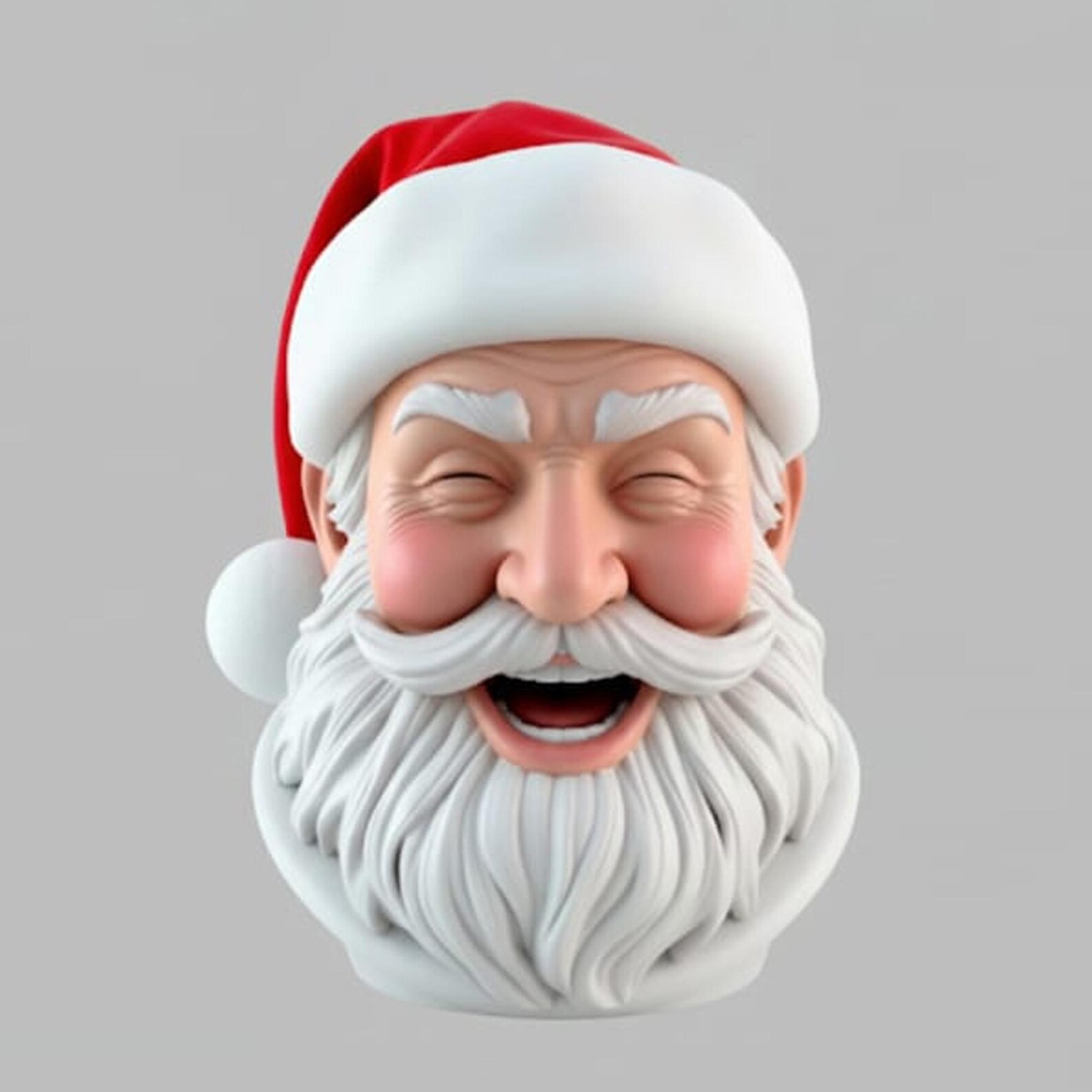Santa Claus Face | Christmas 3D Model - Etsy